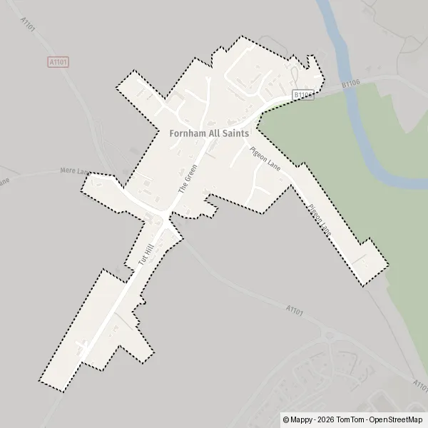 Map Fornham All Saints: map of Fornham All Saints (IP28 6) and ...