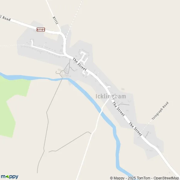 Map Icklingham: map of Icklingham (IP28 6) and practical information