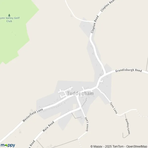 Map Tuddenham: map of Tuddenham (IP6 9) and practical information
