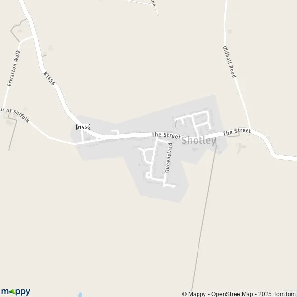 Map Shotley: map of Shotley (IP9 1) and practical information