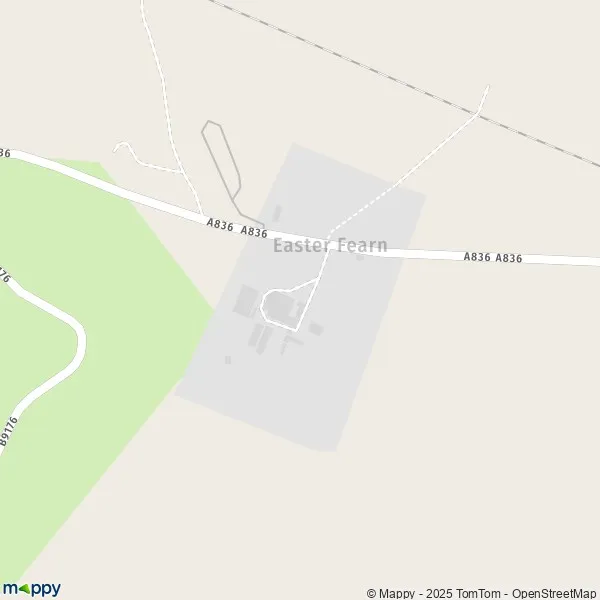 Map Easter Fearn: map of Easter Fearn (IV24 3) and practical information