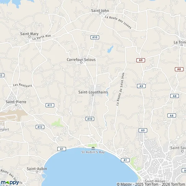 Map Saint Lawrence: map of Saint Lawrence (JE2 3) and practical information