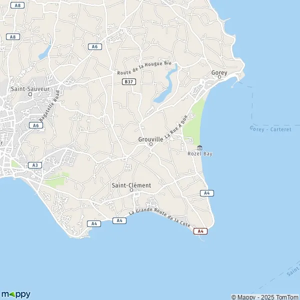 Map Grouville: map of Grouville (JE2 6) and practical information