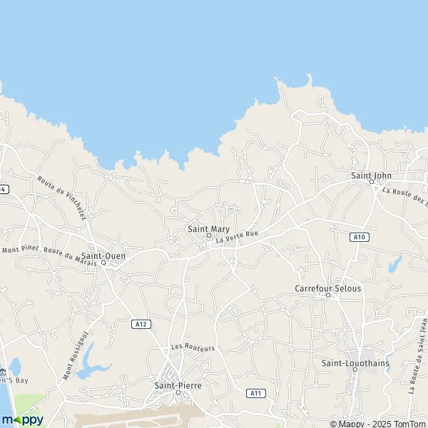 Map Saint Mary: map of Saint Mary (JE3 1) and practical information