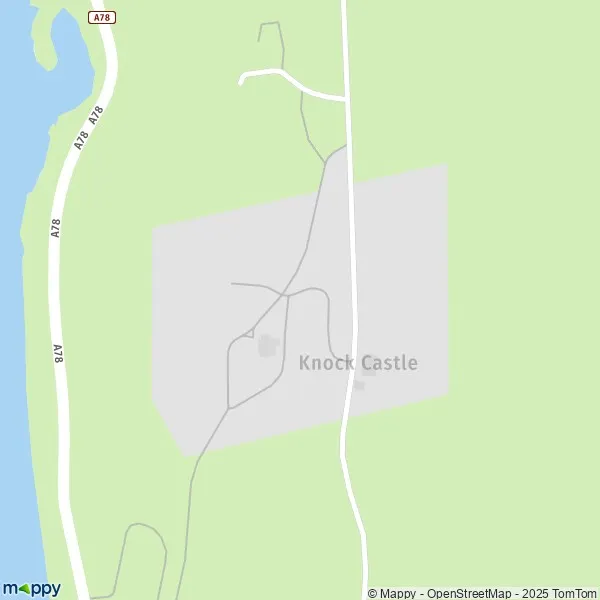 Map Knock Castle: map of Knock Castle (KA30 8) and practical information
