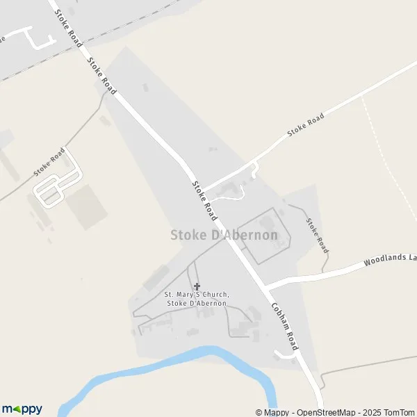 Map Stoke D'Abernon: map of Stoke D'Abernon (KT11 3) and practical ...