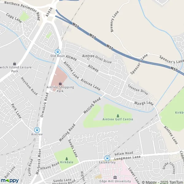 Map Aintree: map of Aintree (L10 3) and practical information