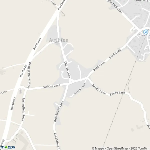 Map Aughton: map of Aughton (L39 6) and practical information