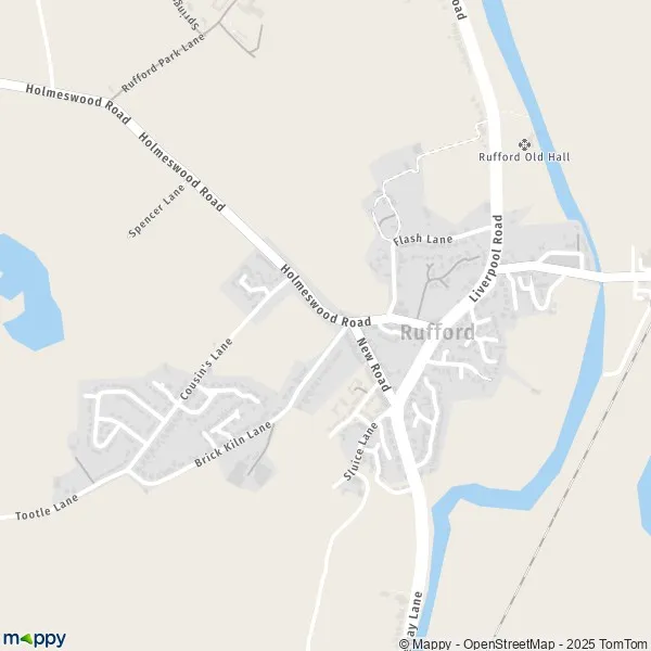 Map Rufford: map of Rufford (L40 1) and practical information