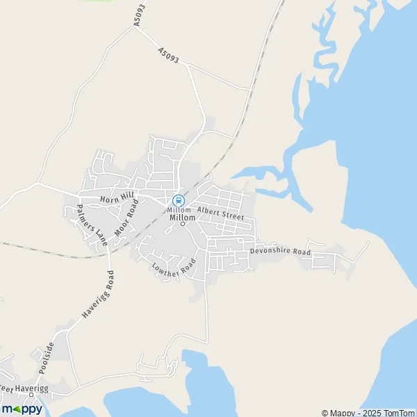 Map Millom: map of Millom (LA18 4) and practical information