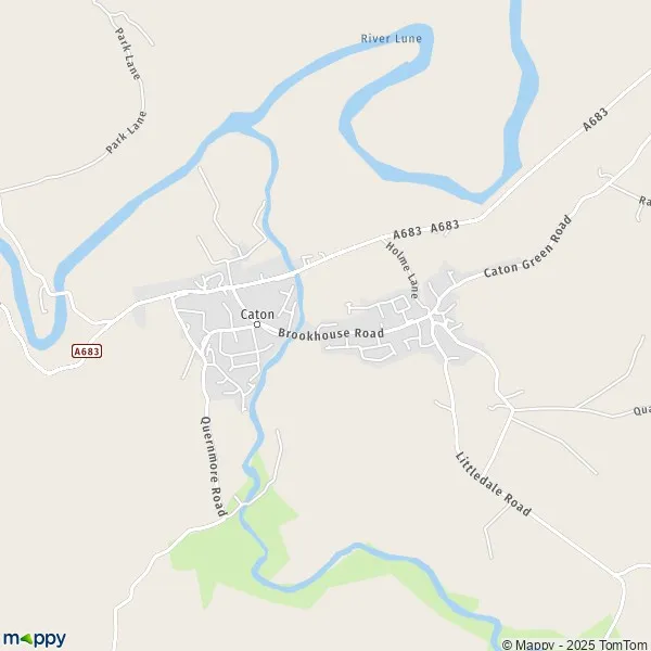 Map Caton: map of Caton (LA2 9) and practical information