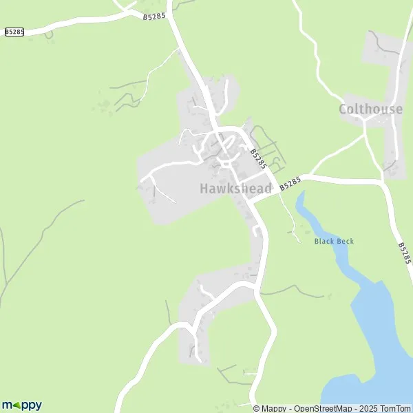 Map Hawkshead: map of Hawkshead (LA22 0) and practical information