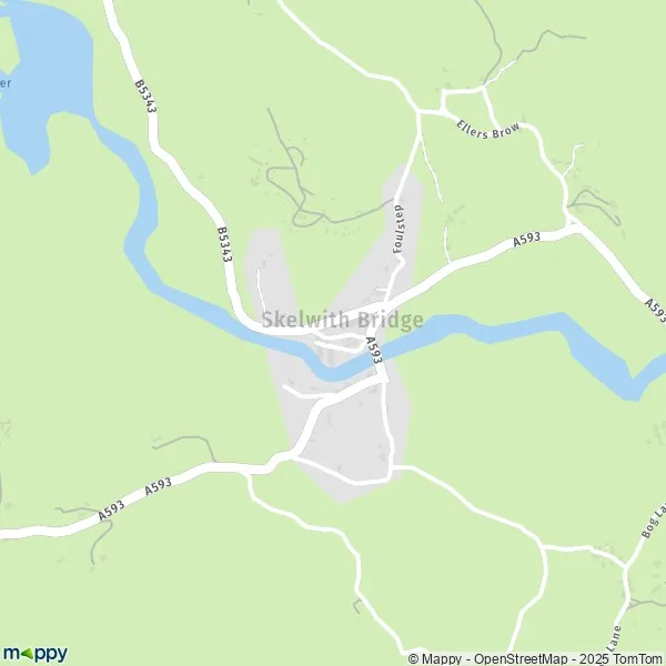 Map Skelwith Bridge: map of Skelwith Bridge (LA22 9) and practical ...