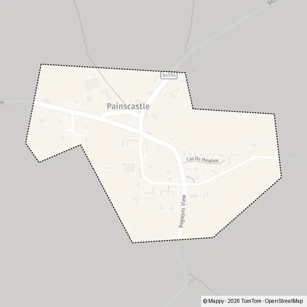 Map Painscastle: map of Painscastle (LD2 3) and practical information