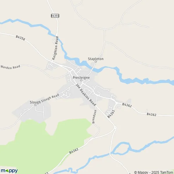Map Presteigne: map of Presteigne (LD8 2) and practical information