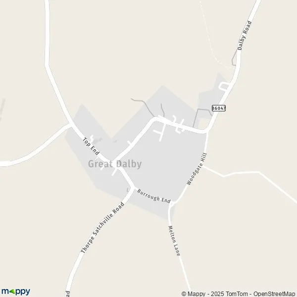 Map Great Dalby: map of Great Dalby (LE14 2) and practical information