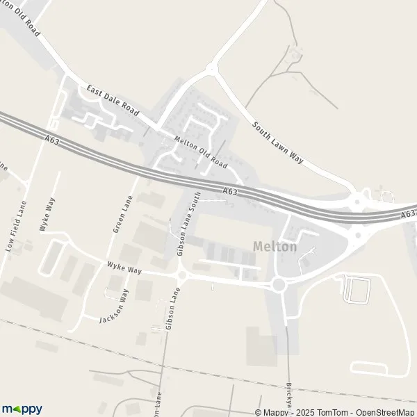 Map Melton: map of Melton (LE14 3) and practical information