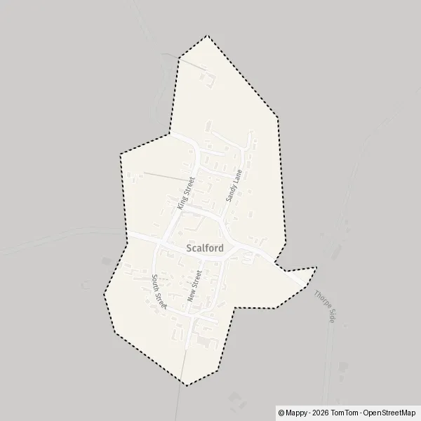 Map Scalford: map of Scalford (LE14 4) and practical information