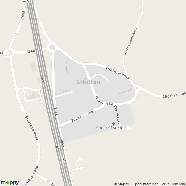 Map Stretton: map of Stretton (LE15 7) and practical information