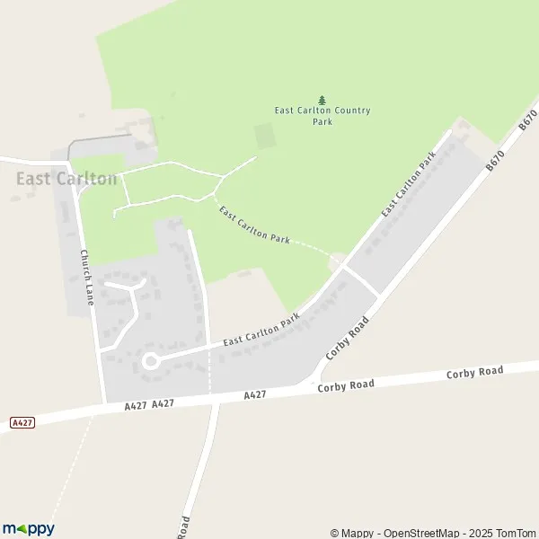 Map East Carlton: map of East Carlton (LE16 8) and practical information
