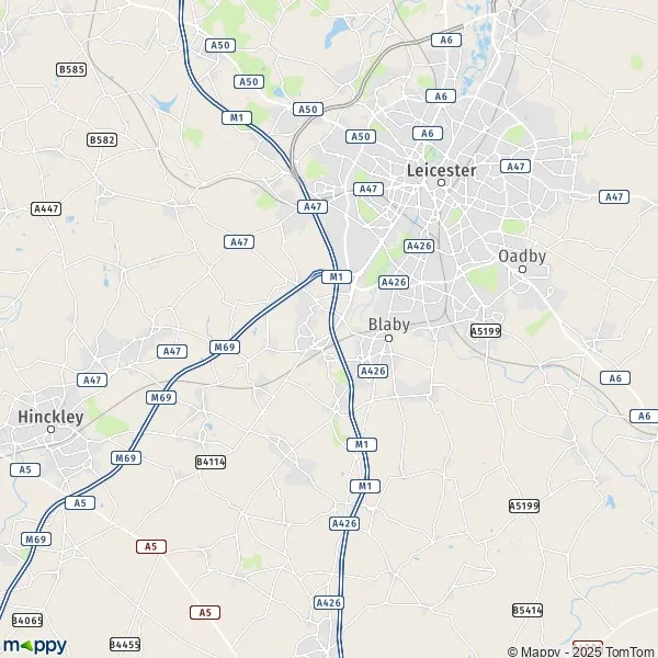 Map Blaby: map of Blaby (LE19 2) and practical information