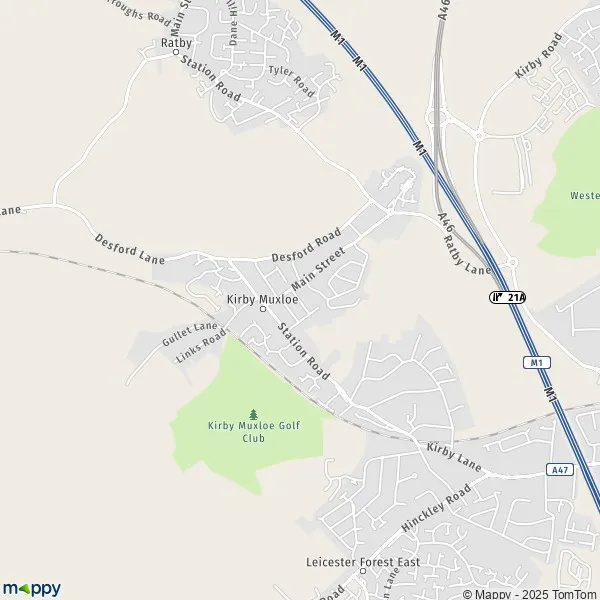 Map Kirby Muxloe: map of Kirby Muxloe (LE9 2) and practical information