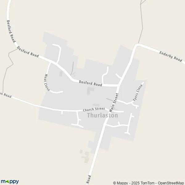 Map Thurlaston: map of Thurlaston (LE9 7) and practical information