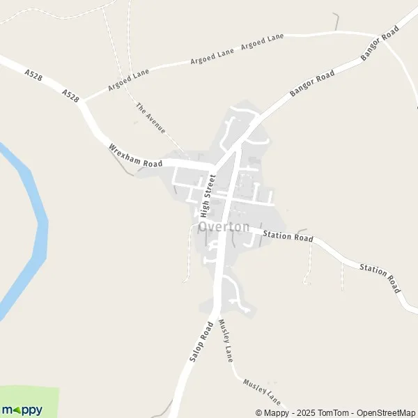 Map Overton: map of Overton (LL13 0) and practical information