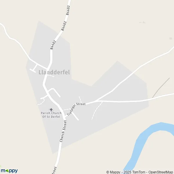 Map Llandderfel: map of Llandderfel (LL23 7) and practical information