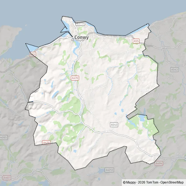 Map Conwy: map of Conwy (LL30 9) and practical information