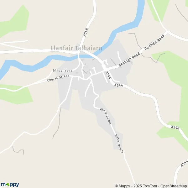 Map Llanfair: map of Llanfair (LL46 2) and practical information