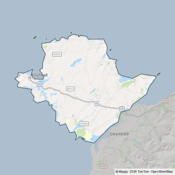 Map Isle of Anglesey: map of Isle of Anglesey (LL65 1) and practical ...