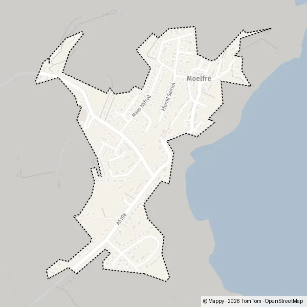 Map Moelfre: map of Moelfre (LL72 8) and practical information