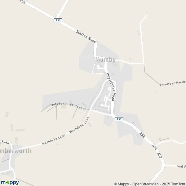 Map Mumby: map of Mumby (LN13 9) and practical information