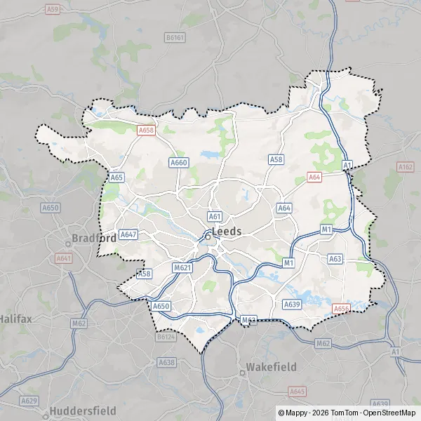 Map Leeds: map of Leeds (LS21 3) and practical information