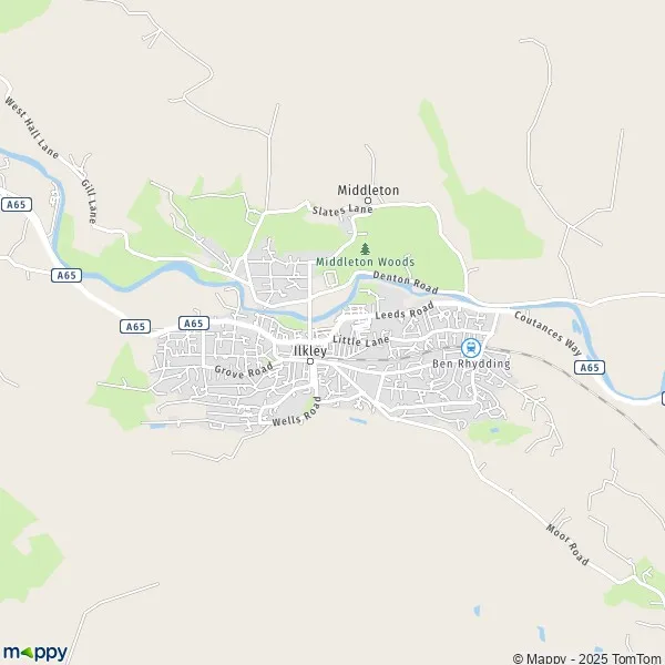 Map Ilkley: map of Ilkley (LS29 9) and practical information