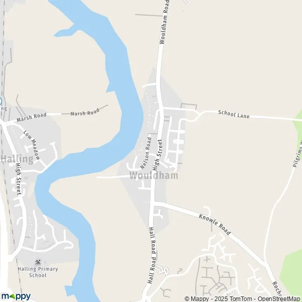 Map Wouldham: map of Wouldham (ME1 3) and practical information