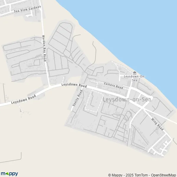 Map Leysdown-on-Sea: map of Leysdown-on-Sea (ME12 4) and practical ...