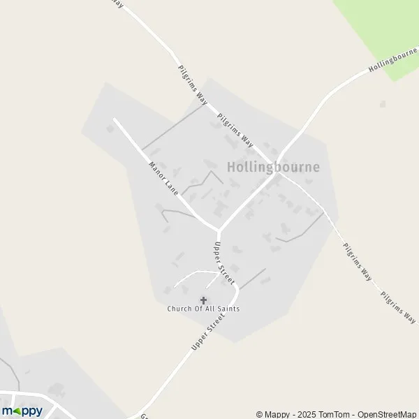 Map Hollingbourne: map of Hollingbourne (ME17 1) and practical information