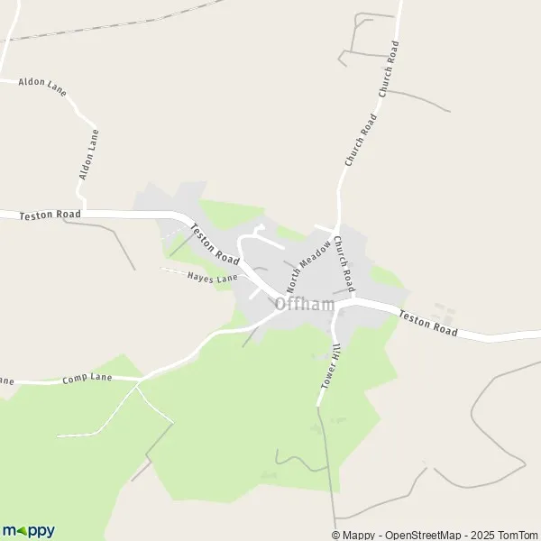 Map Offham: map of Offham (ME19 5) and practical information