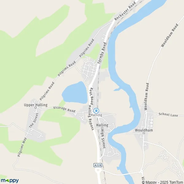 Map Halling: map of Halling (ME2 1) and practical information