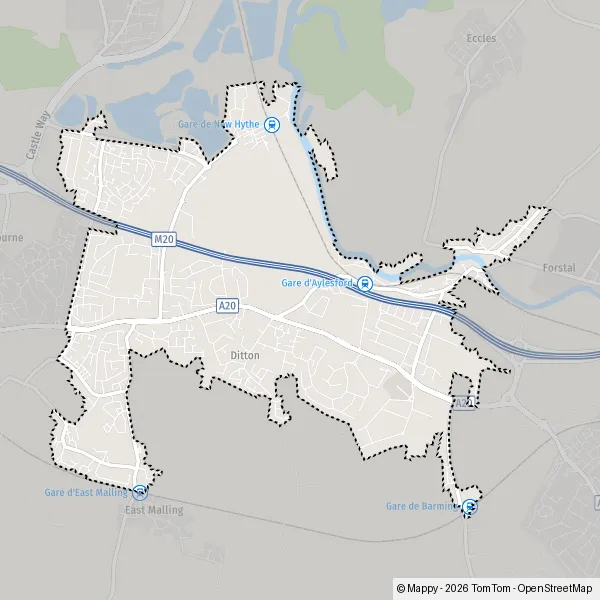 Map Ditton: map of Ditton (ME20 6) and practical information