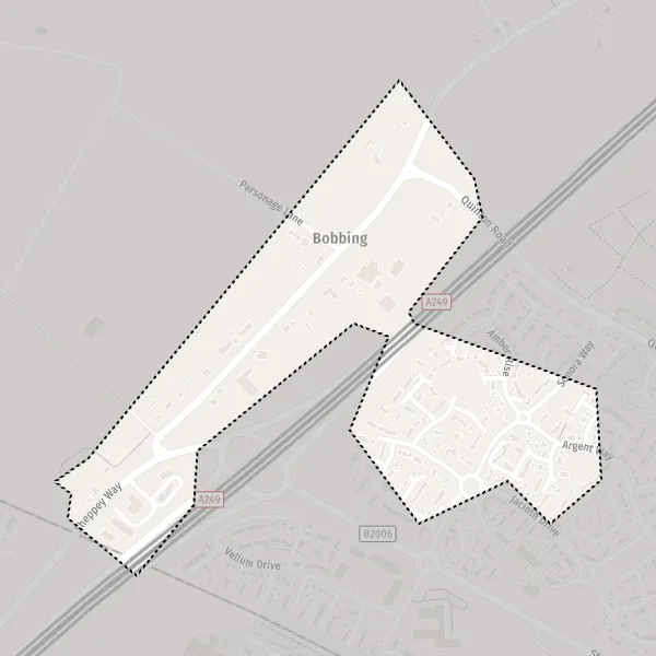 Map Bobbing: map of Bobbing (ME9 8) and practical information