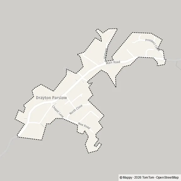 Map Drayton Parslow: map of Drayton Parslow (MK17 0) and practical ...