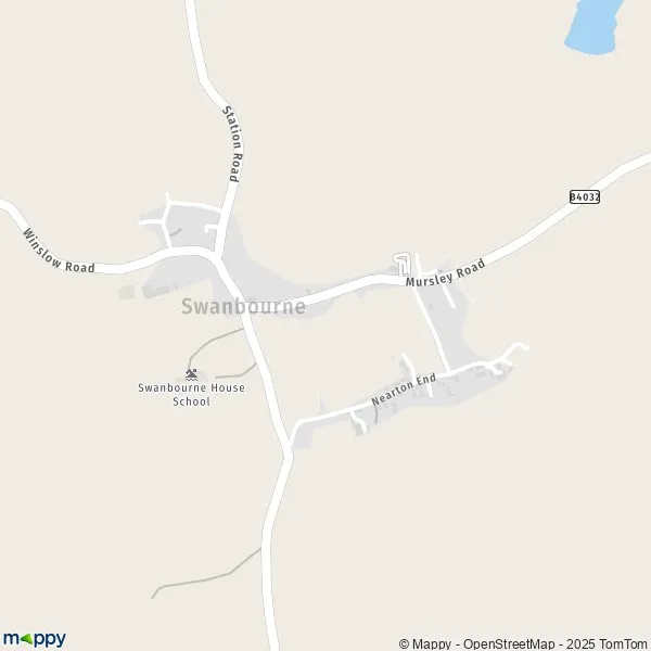 Map Swanbourne: map of Swanbourne (MK17 0) and practical information