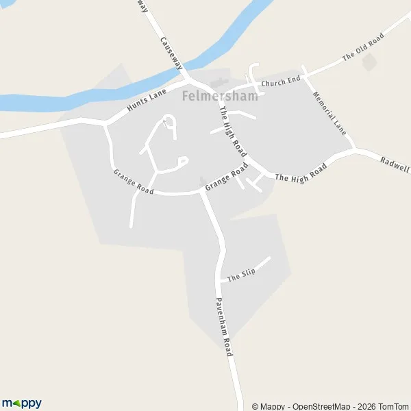 Map Felmersham: map of Felmersham (MK43 7) and practical information