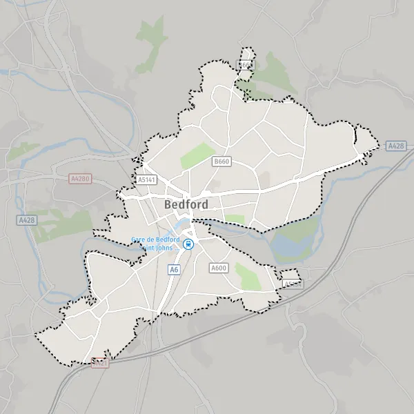 Map Bedford Borough: map of Bedford Borough (MK44 2) and practical ...