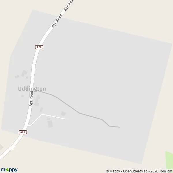 Map Uddington: map of Uddington (ML11 9) and practical information