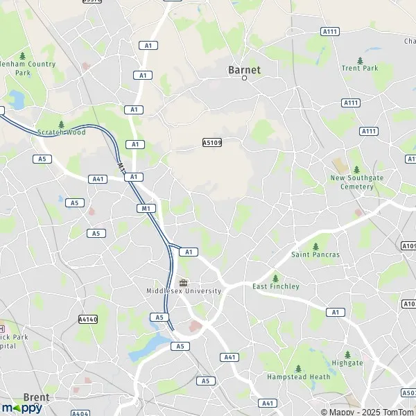 Map Barnet: map of Barnet (N12 8HY) and practical information