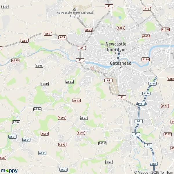 Map Gateshead: map of Gateshead (NE11 9) and practical information